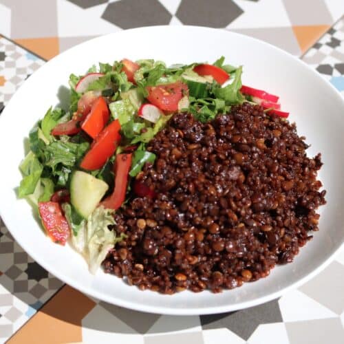 Mujadara Hamra - Lebanese Vegan Recipes by Zaatar and Zaytoun