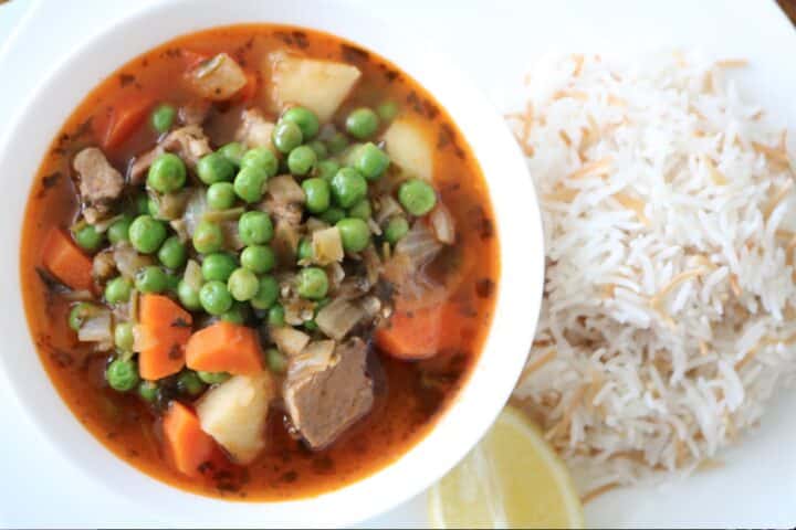 Lebanese Bezalla Pea Stew by Zaatar and Zaytoun - Lebanese Recipes