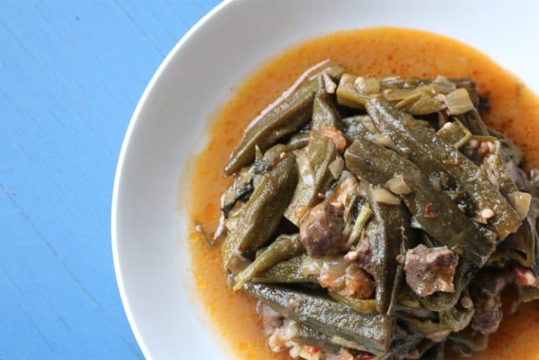 Lebanese Okra Stew with Lamb (Bamia Bi Lahme) by Zaatar and Zaytoun