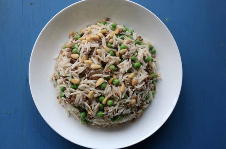 Lebanese Rice with Mince and Peas by Zaatar and Zaytoun
