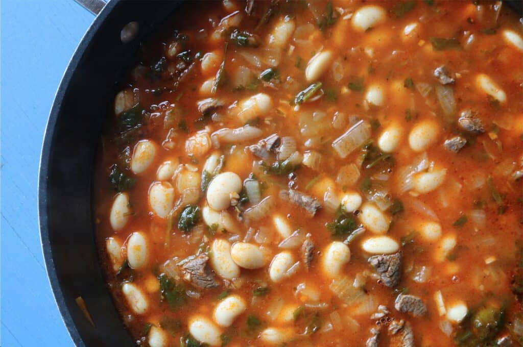 Lebanese Fasolia bi Lahme (White Bean and Meat Stew)