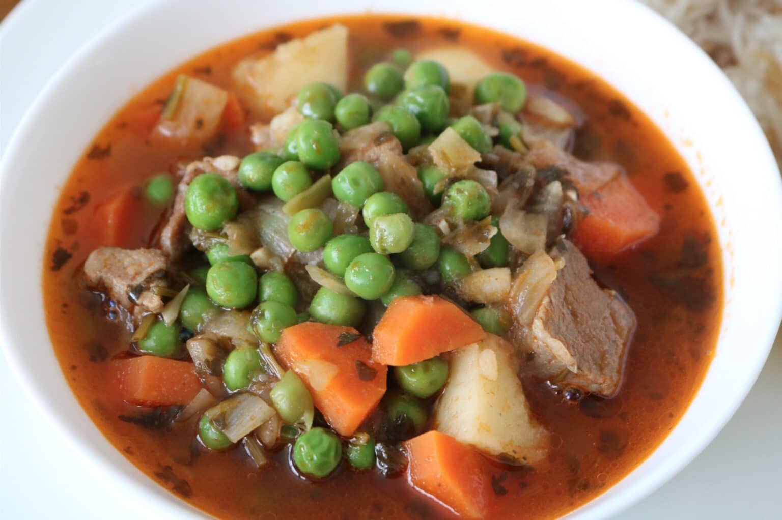 Lebanese Bezalla Pea Stew by Zaatar and Zaytoun - Lebanese Recipes