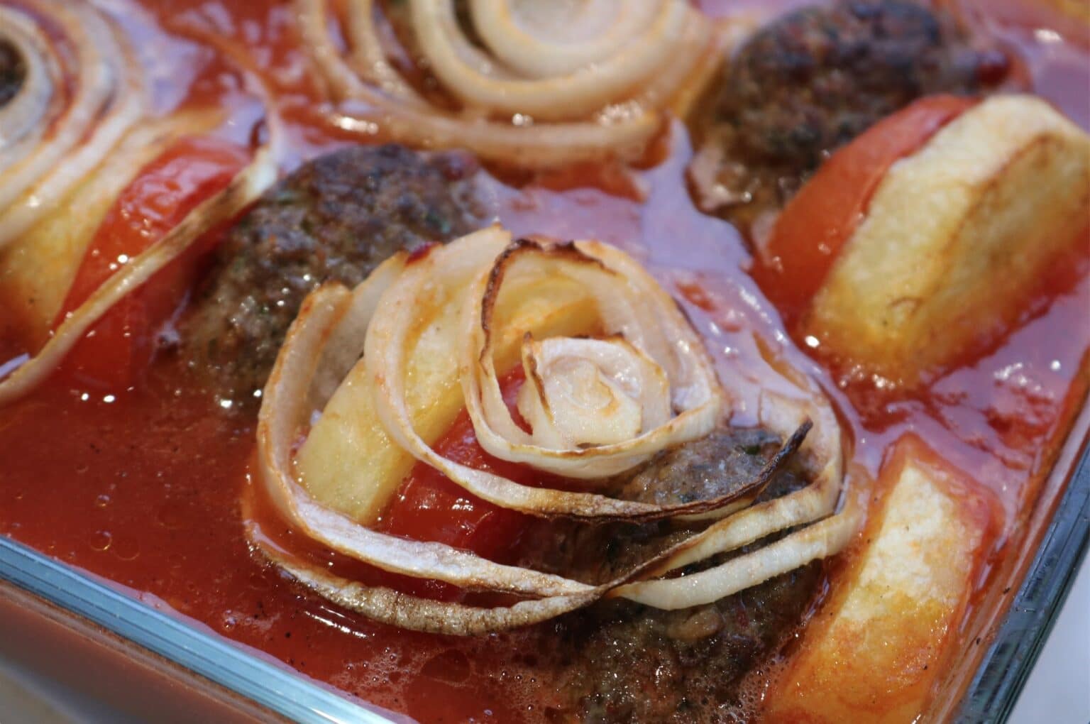 Kafta bil Sanieh (Baked Kafta) by Zaatar and Zaytoun - Lebanese Recipes