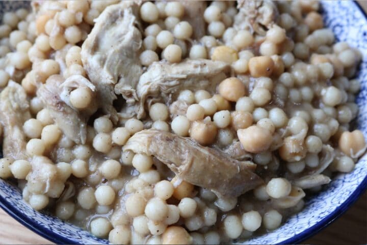 Moghrabieh with chicken by Zaatar and Zaytoun - Lebanese Recipes