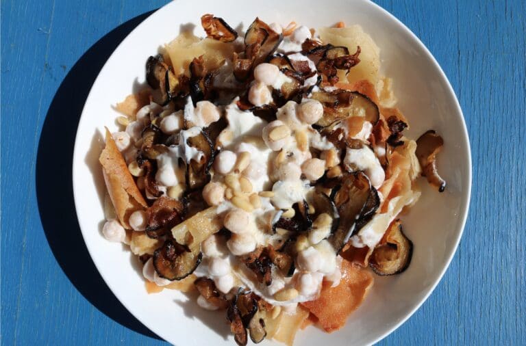 Eggplant Fatteh (Fattet Batinjan) by Zaatar and Zaytoun Lebanese Recipes