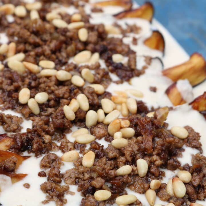 Eggplant Fatteh (Fattet Batinjan) by Zaatar and Zaytoun Lebanese Recipes