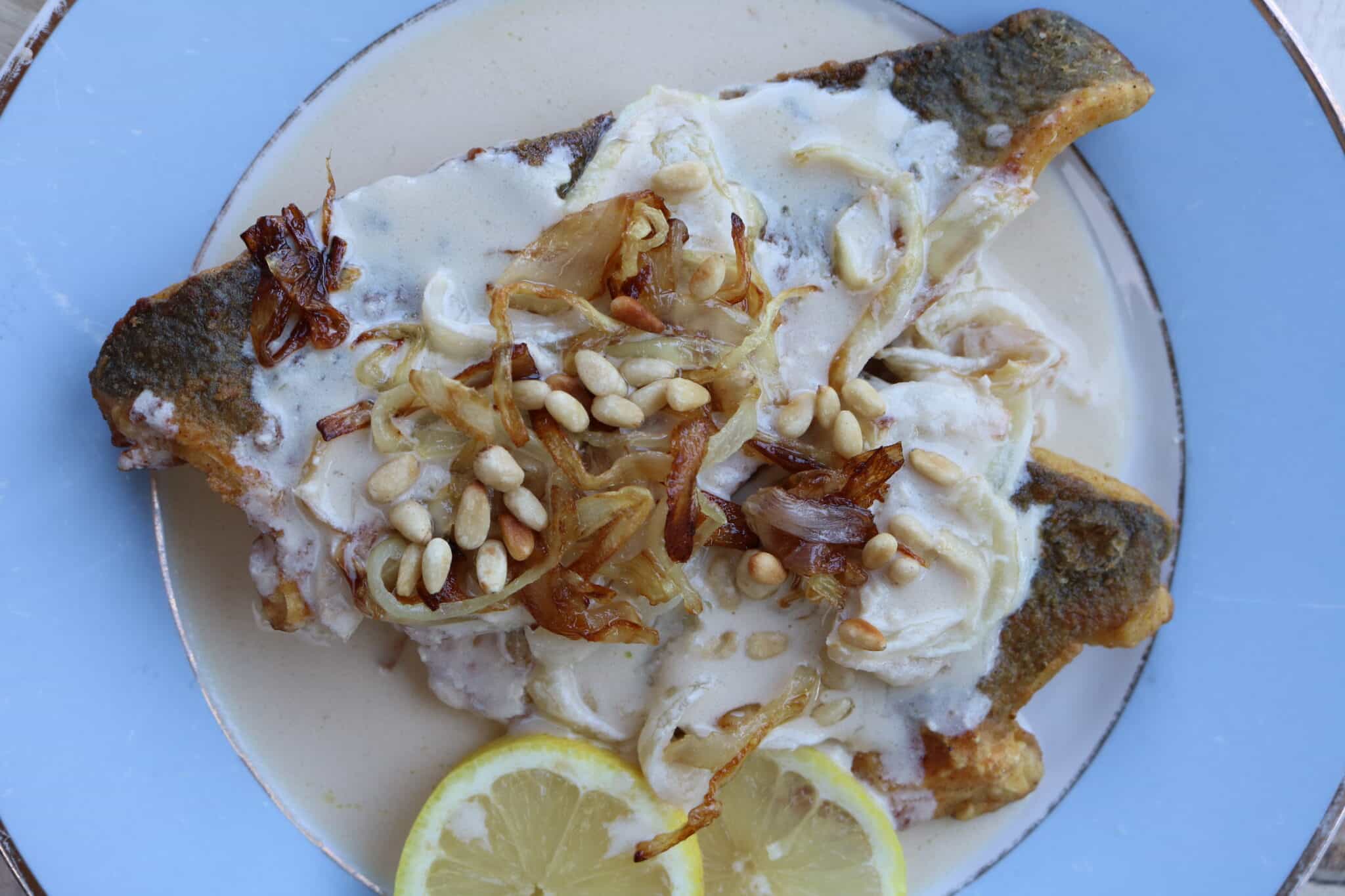 Fish in tahini by Zaatar and Zaytoun - Lebanese Recipes