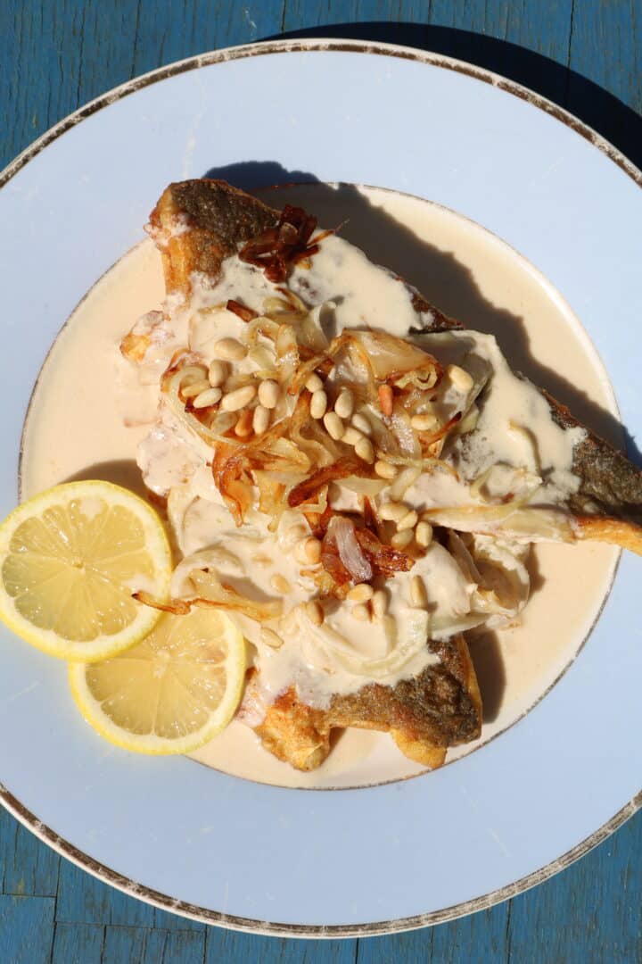 Fish in tahini by Zaatar and Zaytoun - Lebanese Recipes