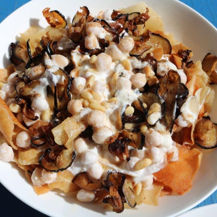 Eggplant Fatteh (Fattet Batinjan) by Zaatar and Zaytoun Lebanese Recipes